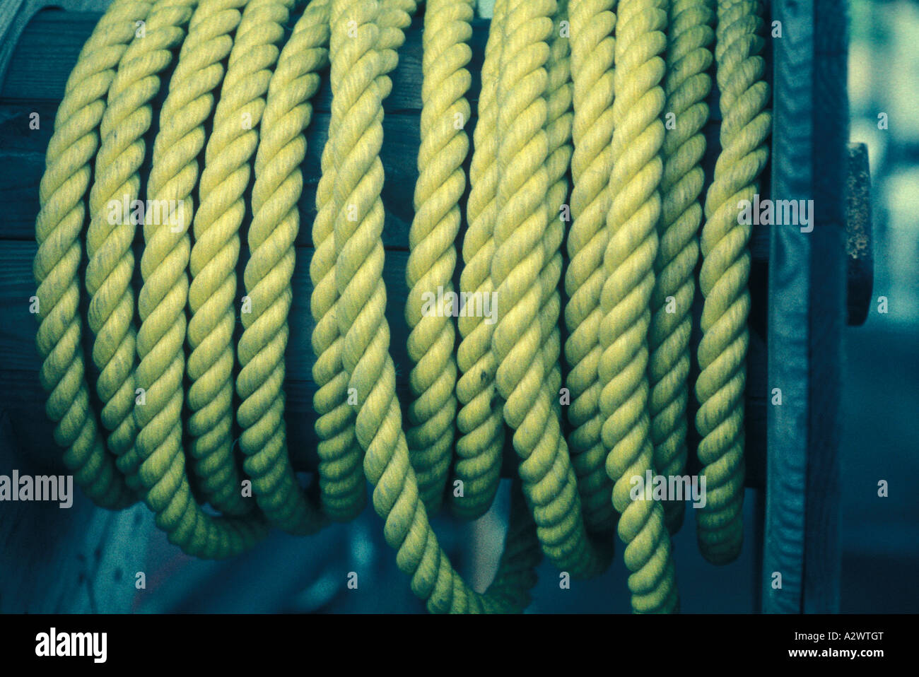 Yellow rope, close up Stock Photo - Alamy
