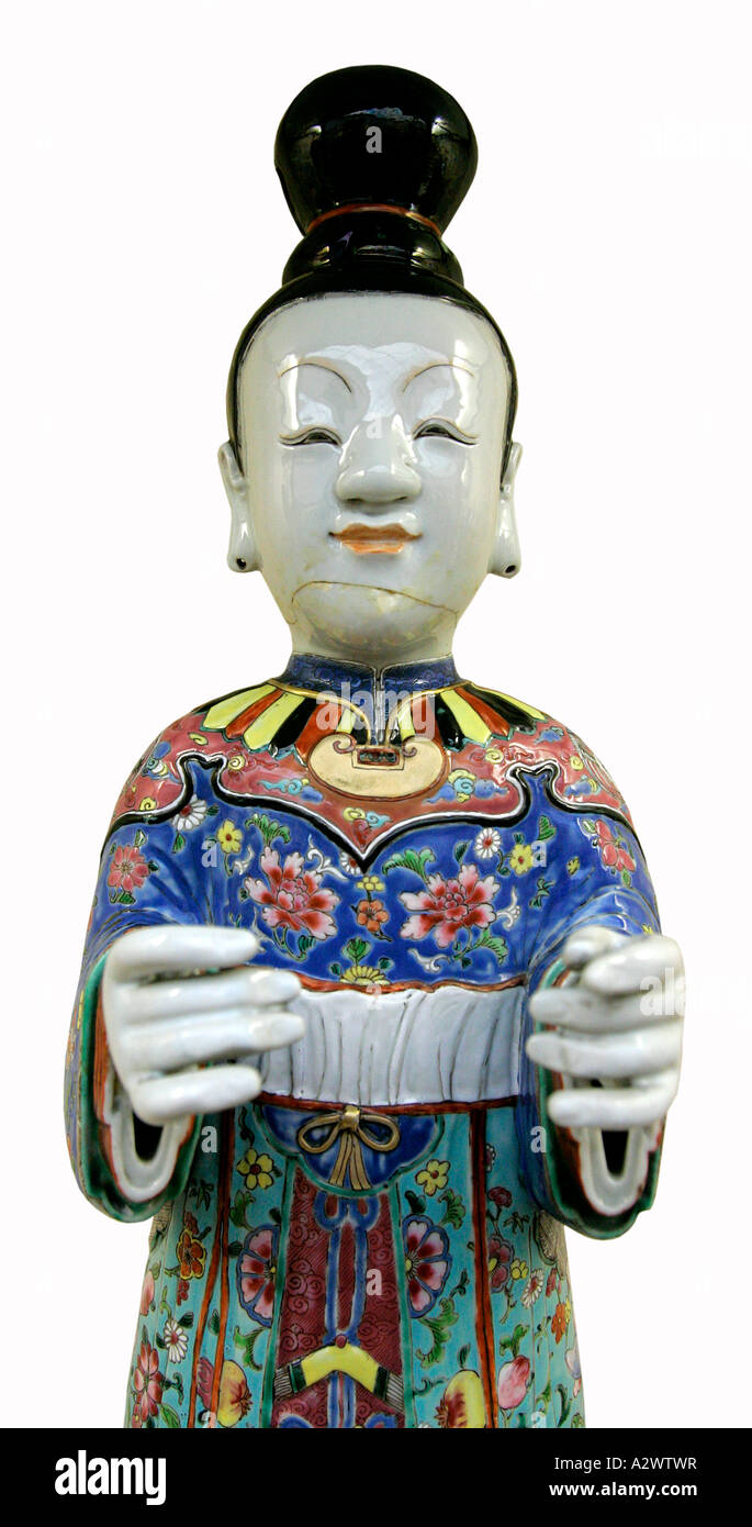 Japanese porcelain Japan figure antique ceramic kimono wise man bald ...