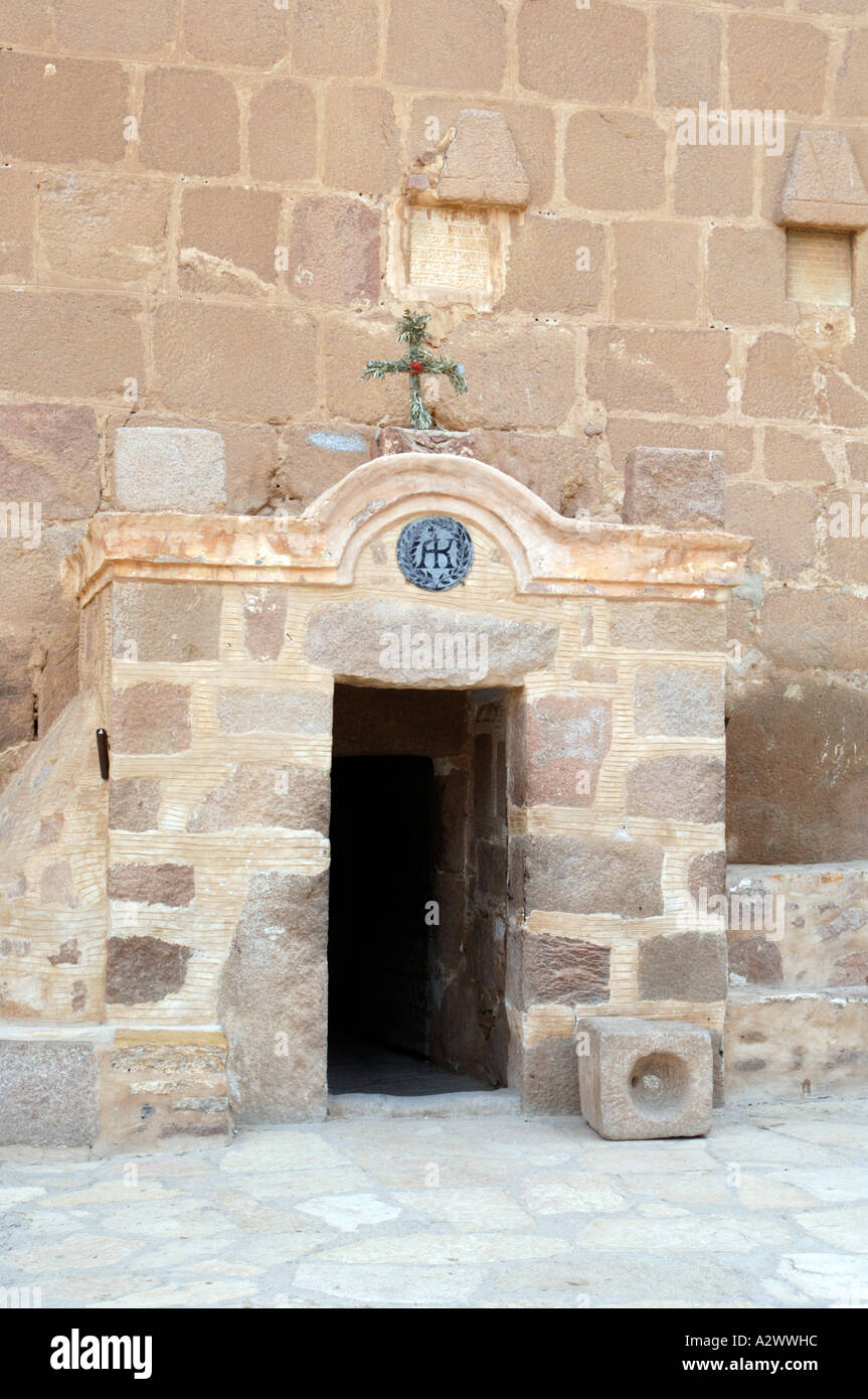 An entrance at St Catherine's Monastery at the foot of Mount Sinai ...