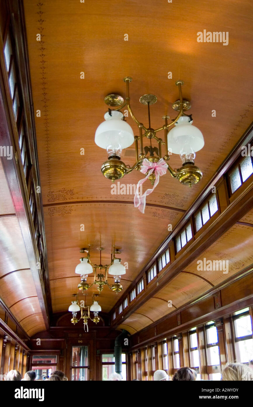 Restored Steam Train Interior Stock Photo - Alamy