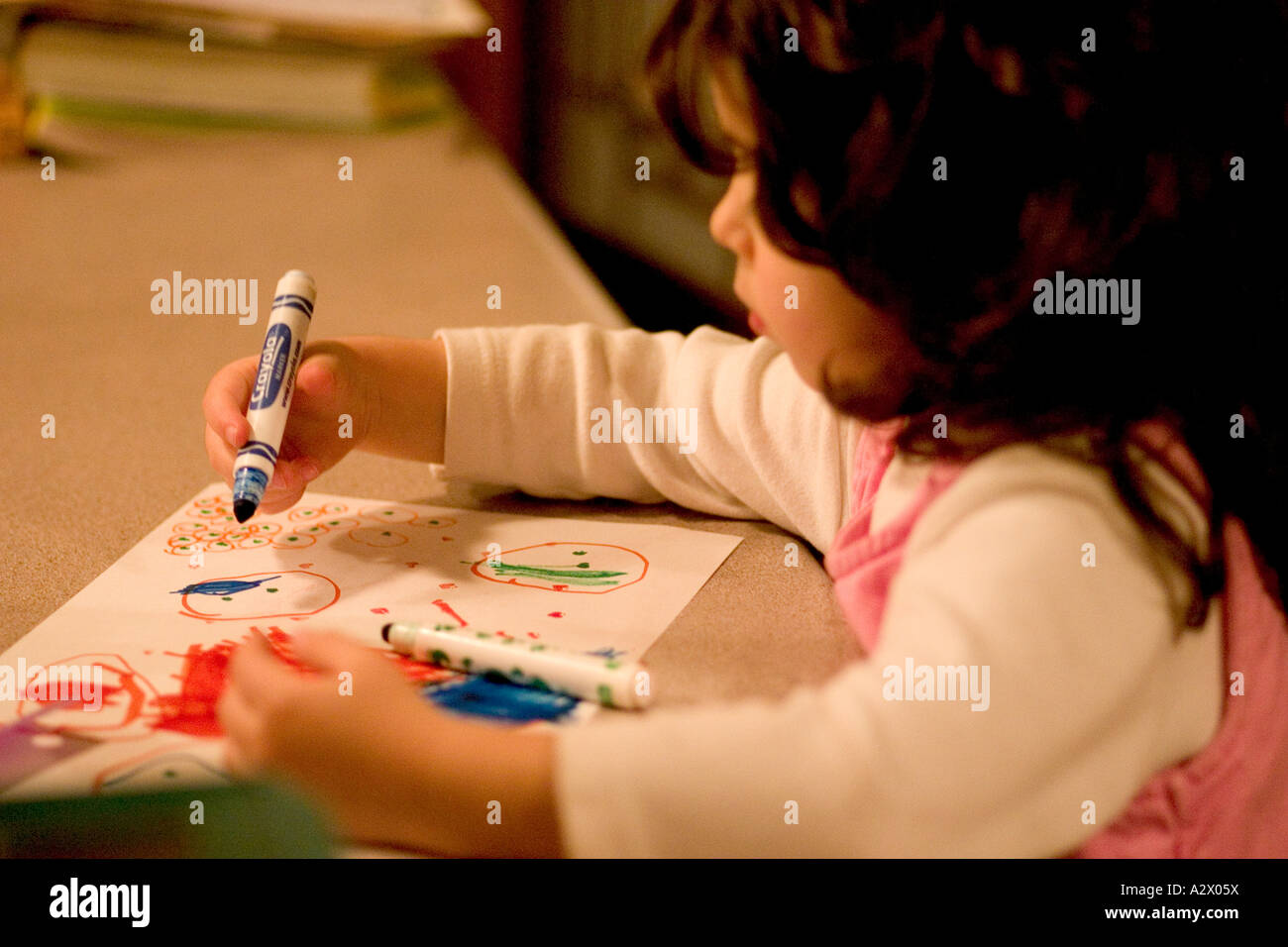Kids Coloring With Markers