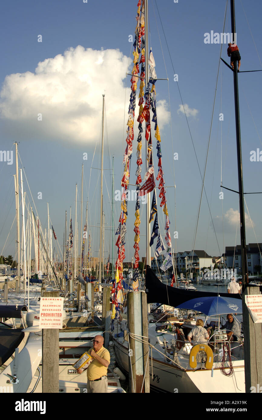 Yachting pennants at the Mackinac Race boat night in Port Huron, MI ...