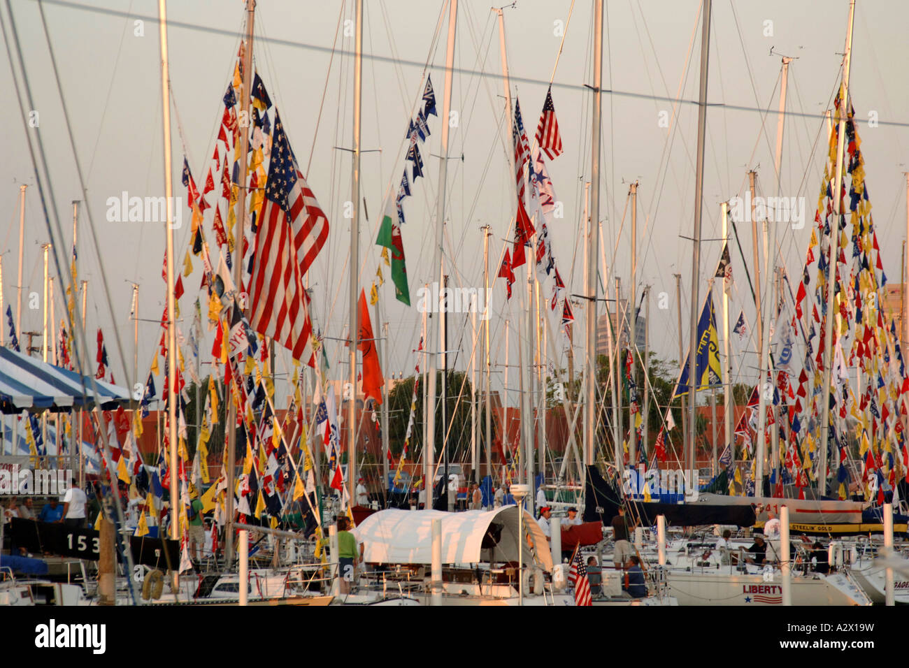 Yachting pennants at the Mackinac Race boat night in Port Huron, MI ...