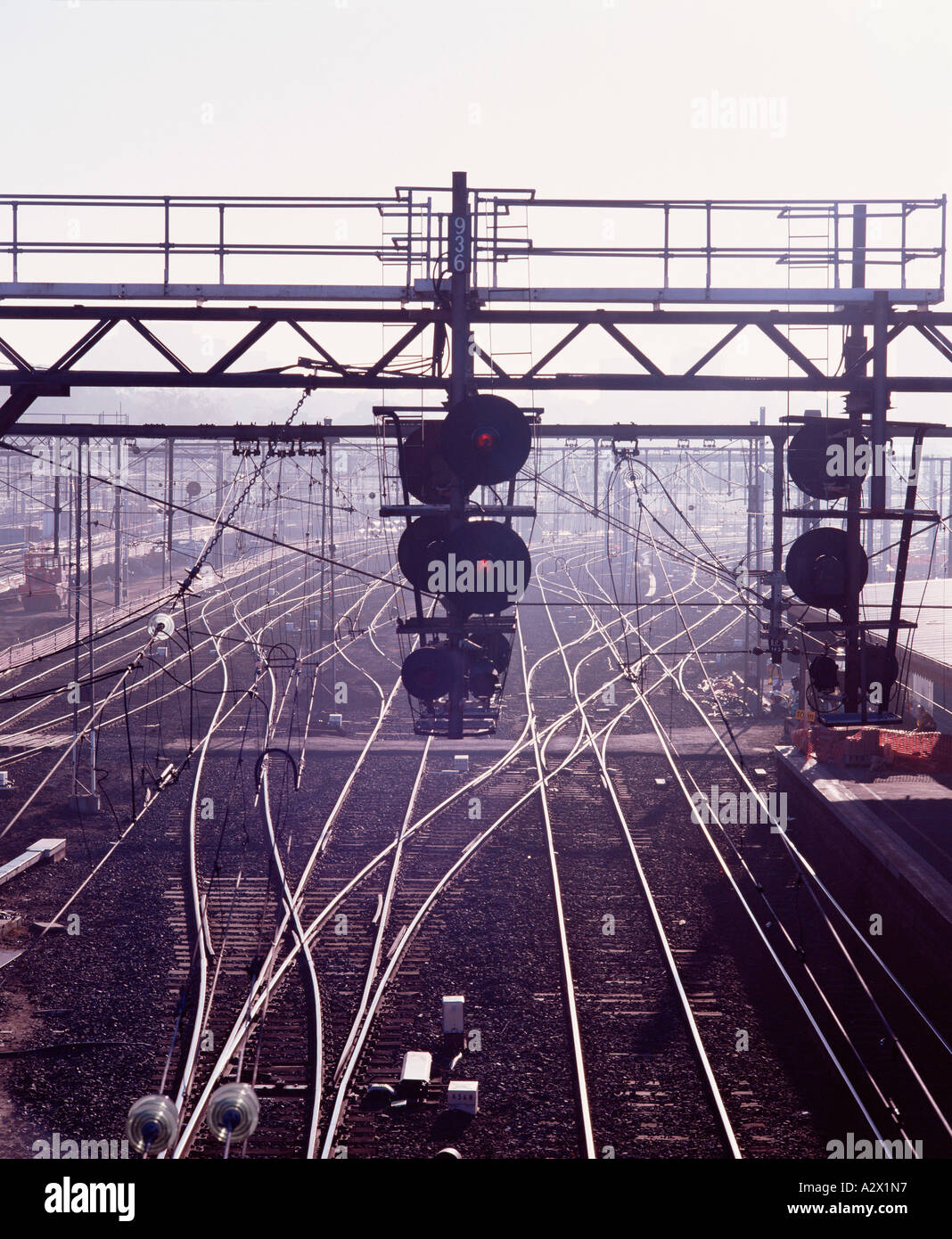 Complex railway junction hi-res stock photography and images - Alamy