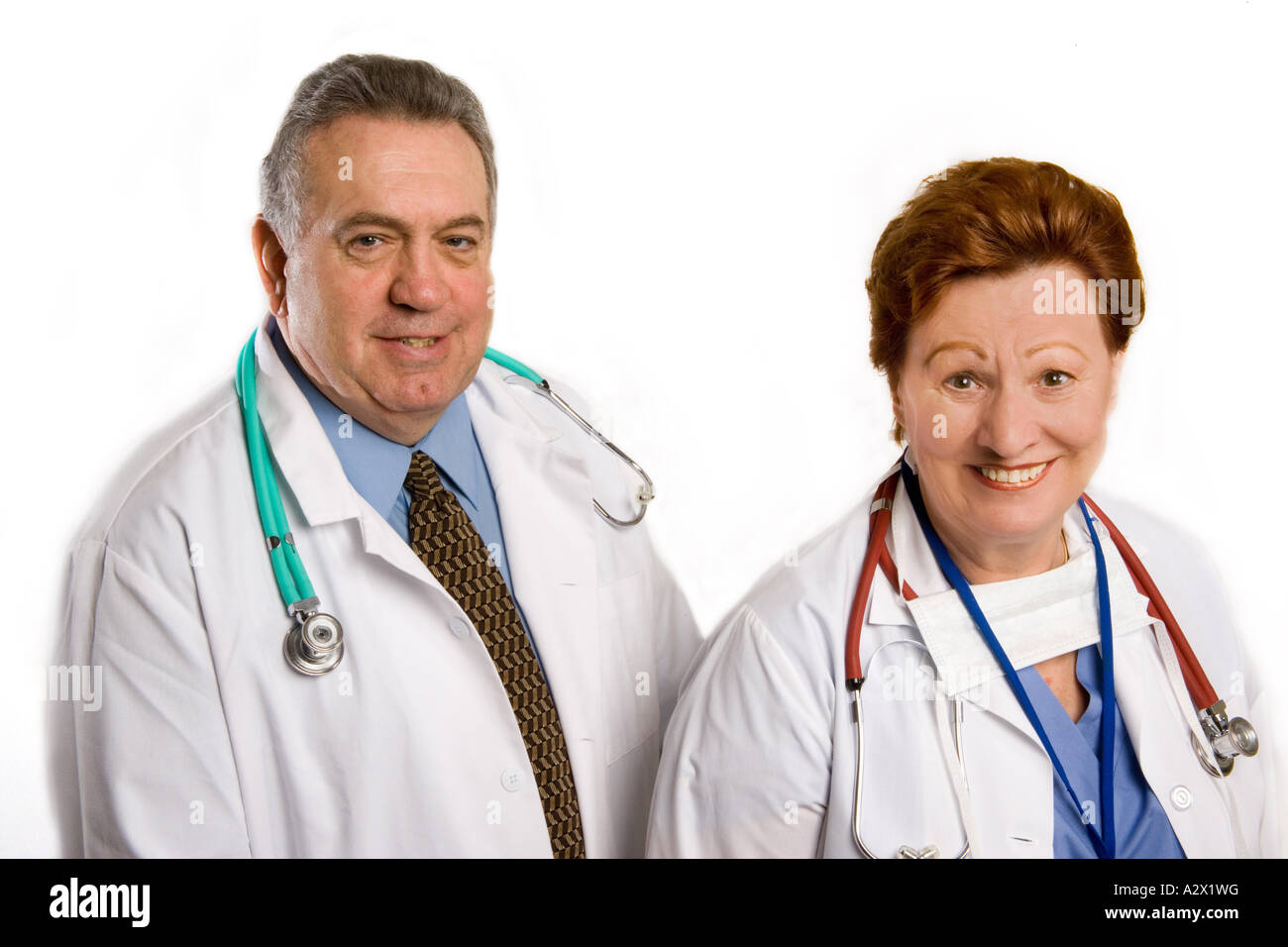 Portrait of two nice doctors Stock Photo - Alamy