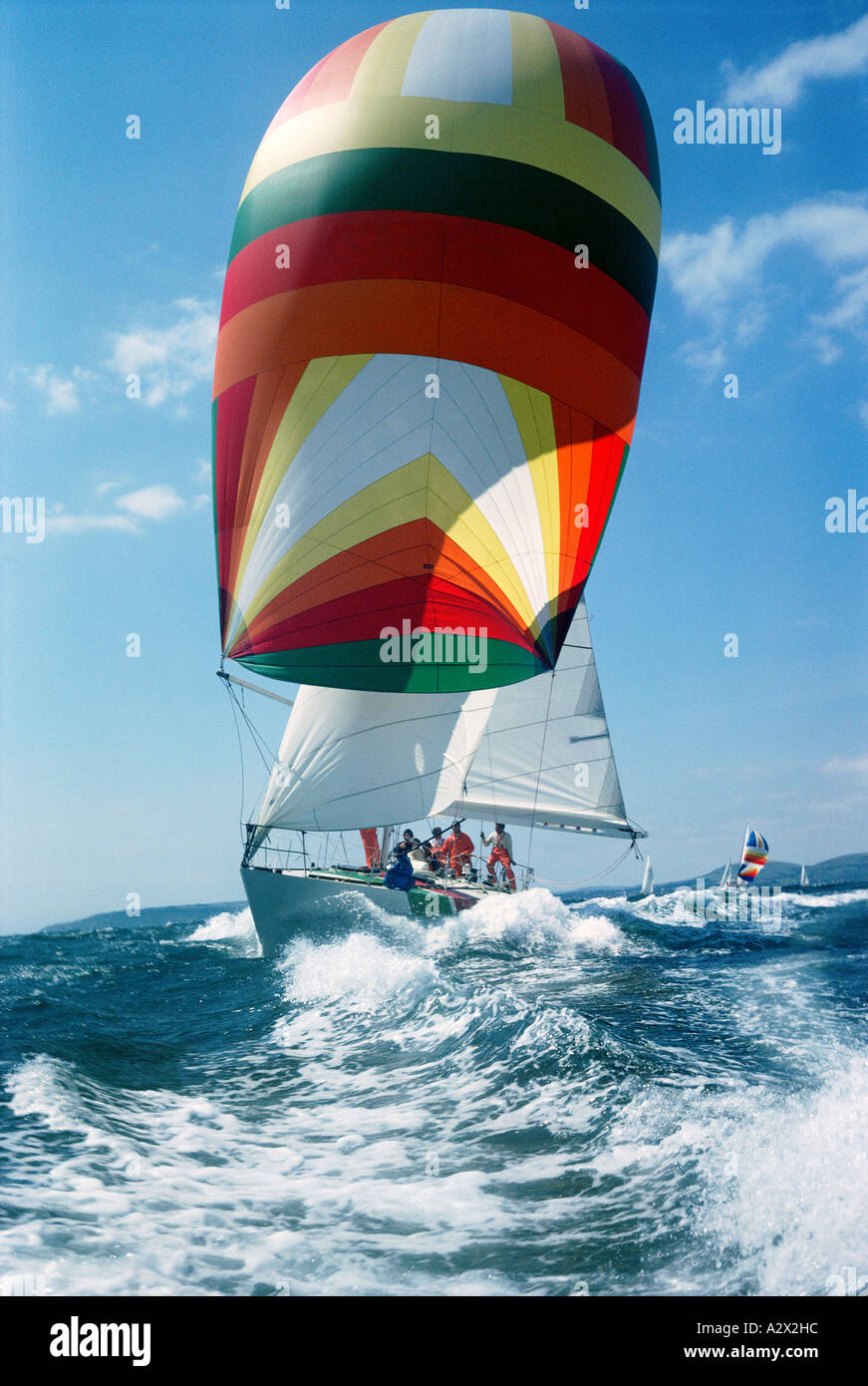 Yacht racing. Boats with spinnaker sails Stock Photo - Alamy