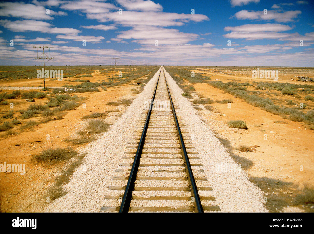 Australia. Outback railway tracks Stock Photo - Alamy