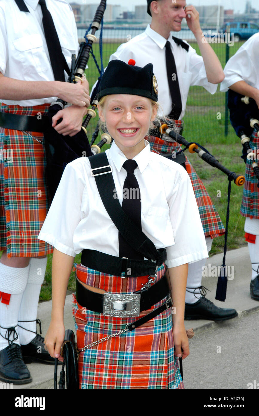 Young female member of the Royal Canadian Legion Pipe band in Sarnia ...