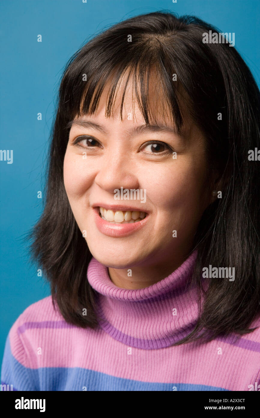Asian woman smiling. She has a nice face and a great smile Stock Photo ...