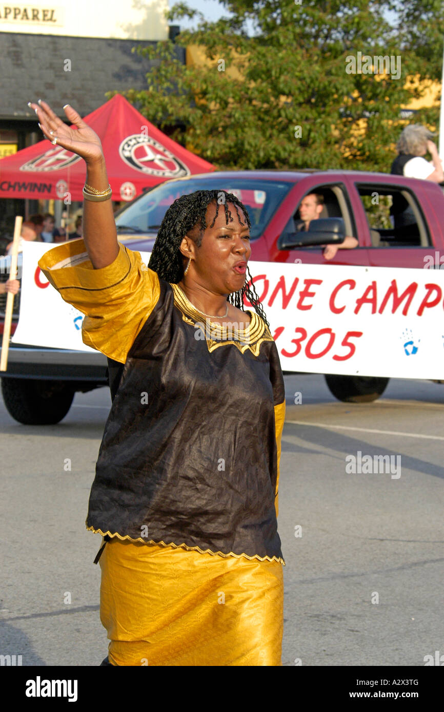 Adult female taking part in the Ethnic minority awareness parade in ...