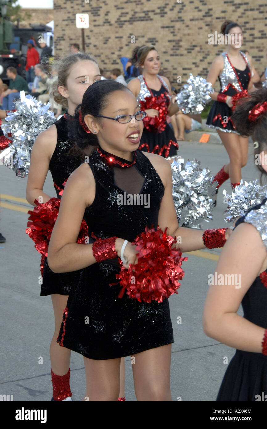 Carnival Parade Cheerleaders with their pompoms in Detroit Michigan MI ...