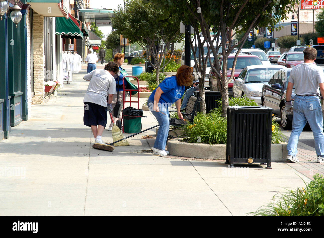 People on cleanup duty keeping their town clean as part of Environment ...