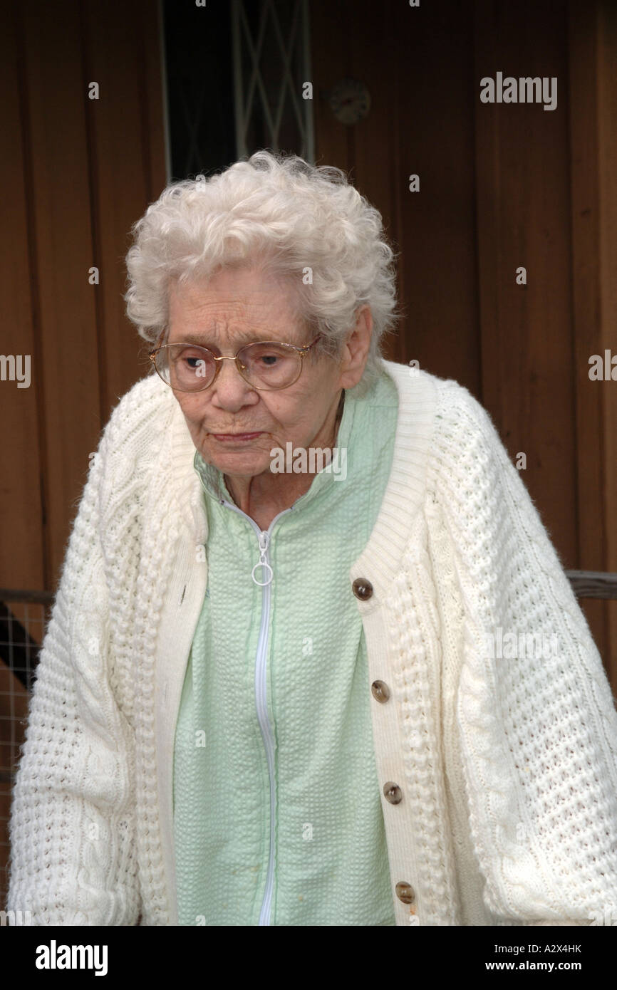 Portrait of a senior female in her 80s Stock Photo - Alamy