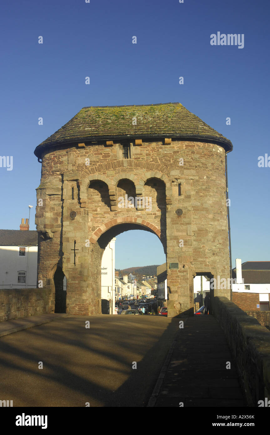Monnow Bridge, Monmouth, Wales Stock Photo - Alamy