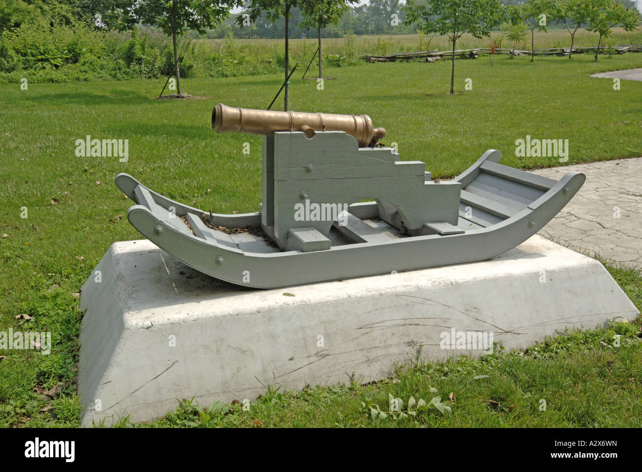 Cannon on a sled at the battlefield of River Raisin 1813 just outside ...