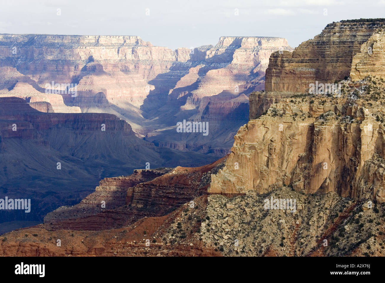 Grand Canyon in winter as seen from Pima Point at sunset Grand Canyon ...