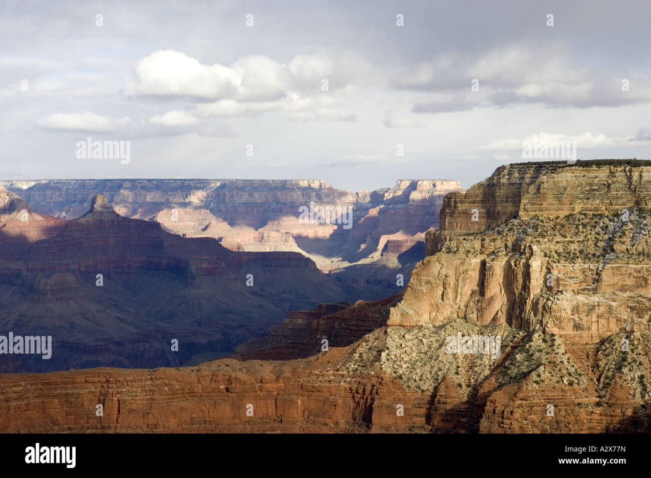 Grand Canyon in winter as seen from Pima Point at sunset Grand Canyon ...