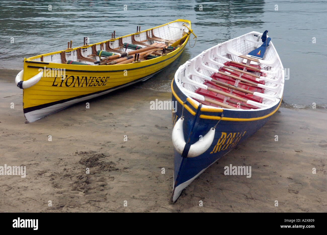 Gigs on the beach at Newquay harbour Cornwall England UK Stock Photo ...