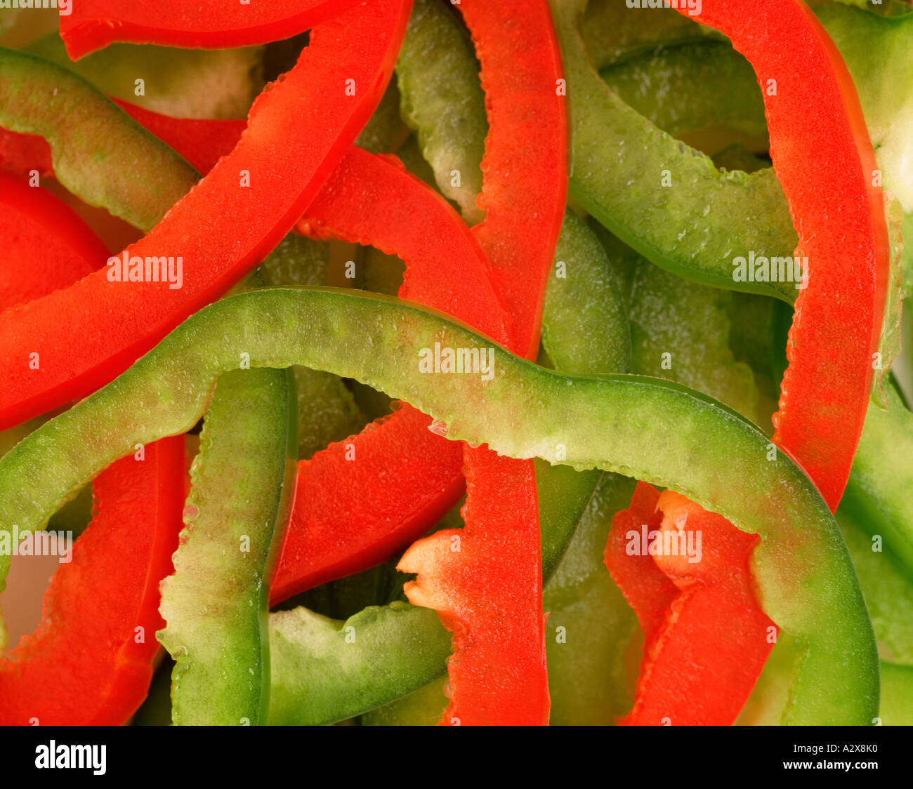 Food still life. Sliced Capsicum Bell Peppers Stock Photo - Alamy
