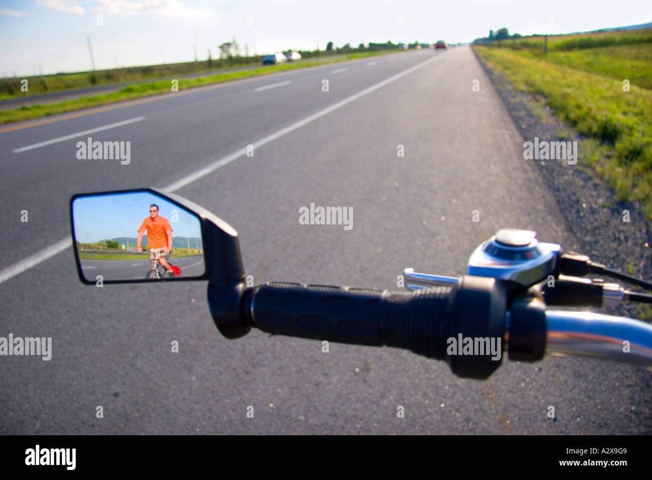 Cycling on the highway Stock Photo - Alamy