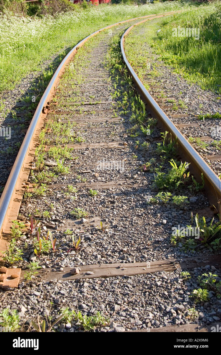 Abandoned railroad tracks Stock Photo - Alamy
