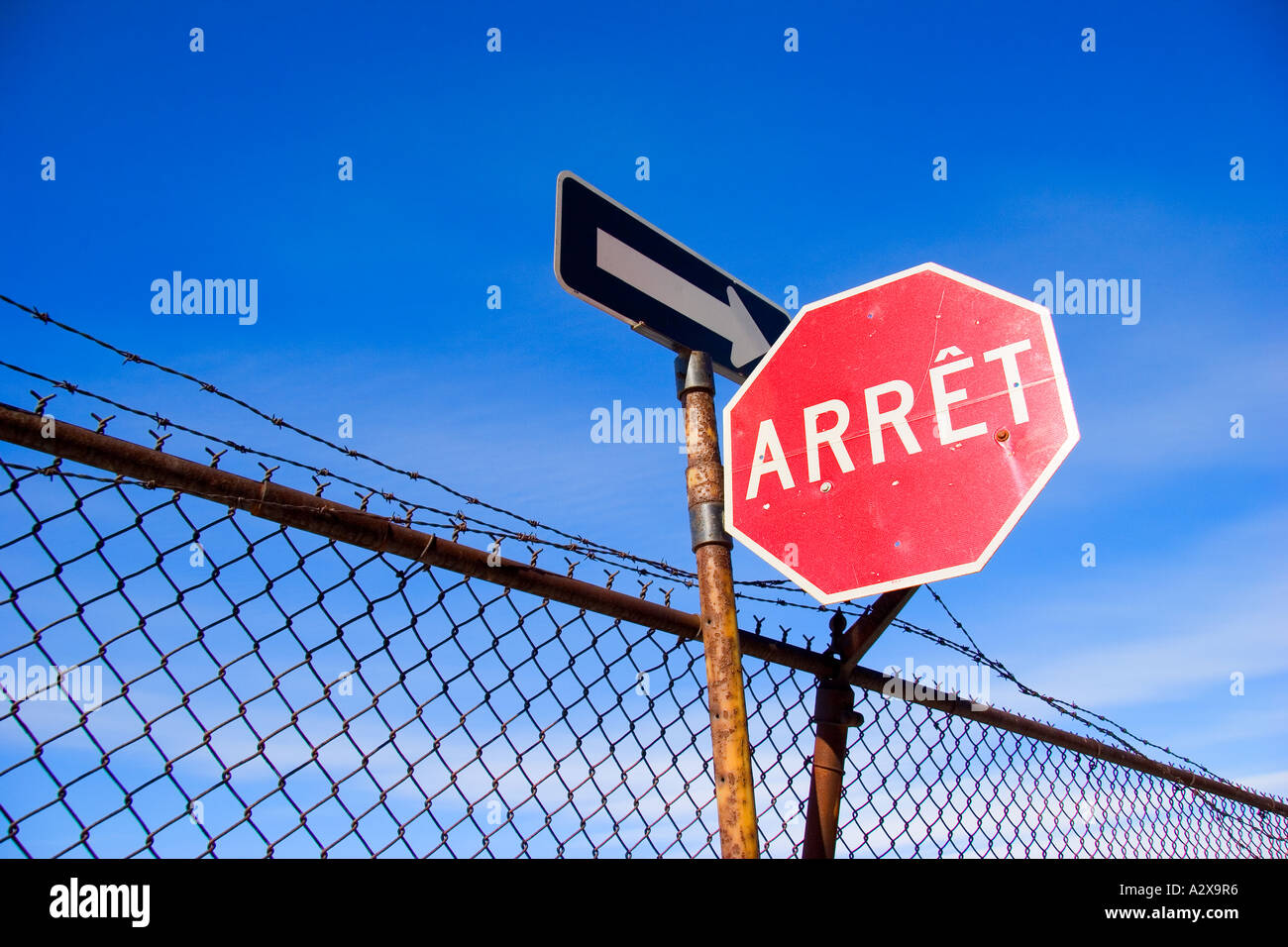 Confusing signs stop sign hi-res stock photography and images - Alamy