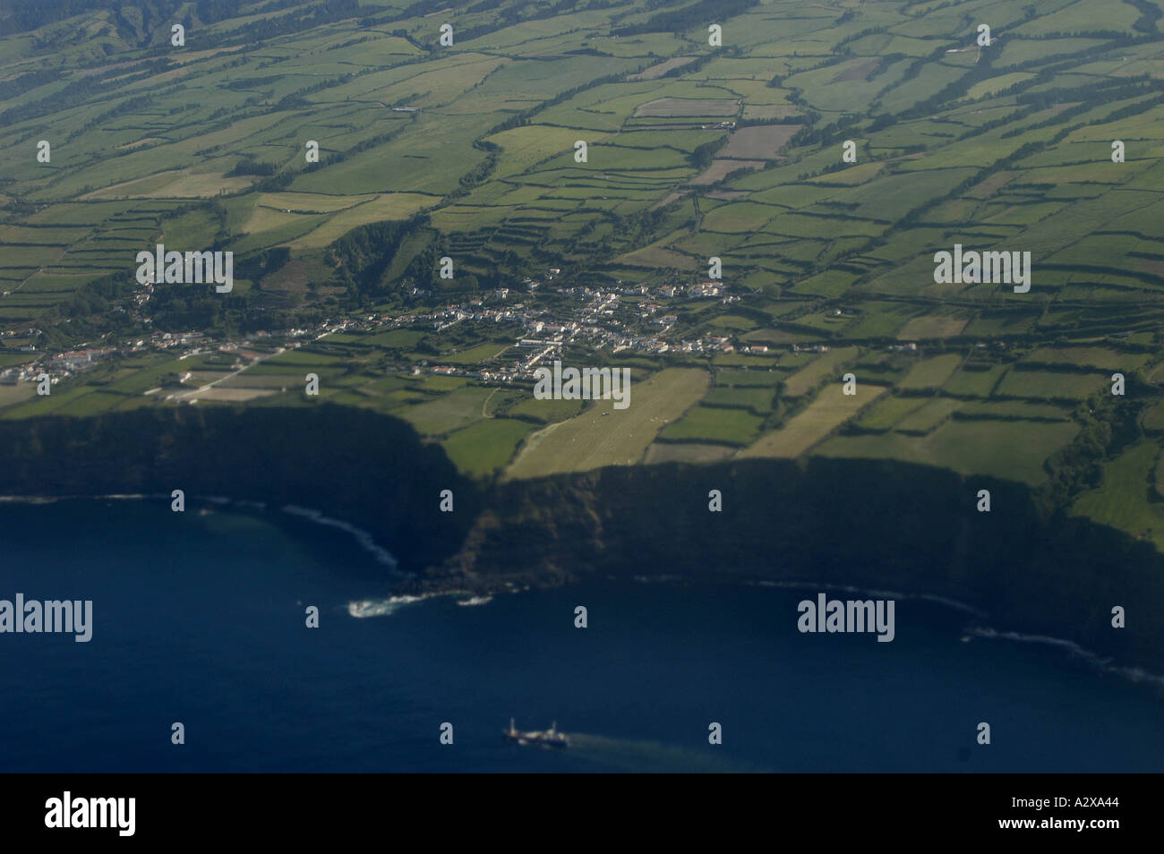 Aerial view of San Miguel Island Azores Islands Portugal North Atlantic ...