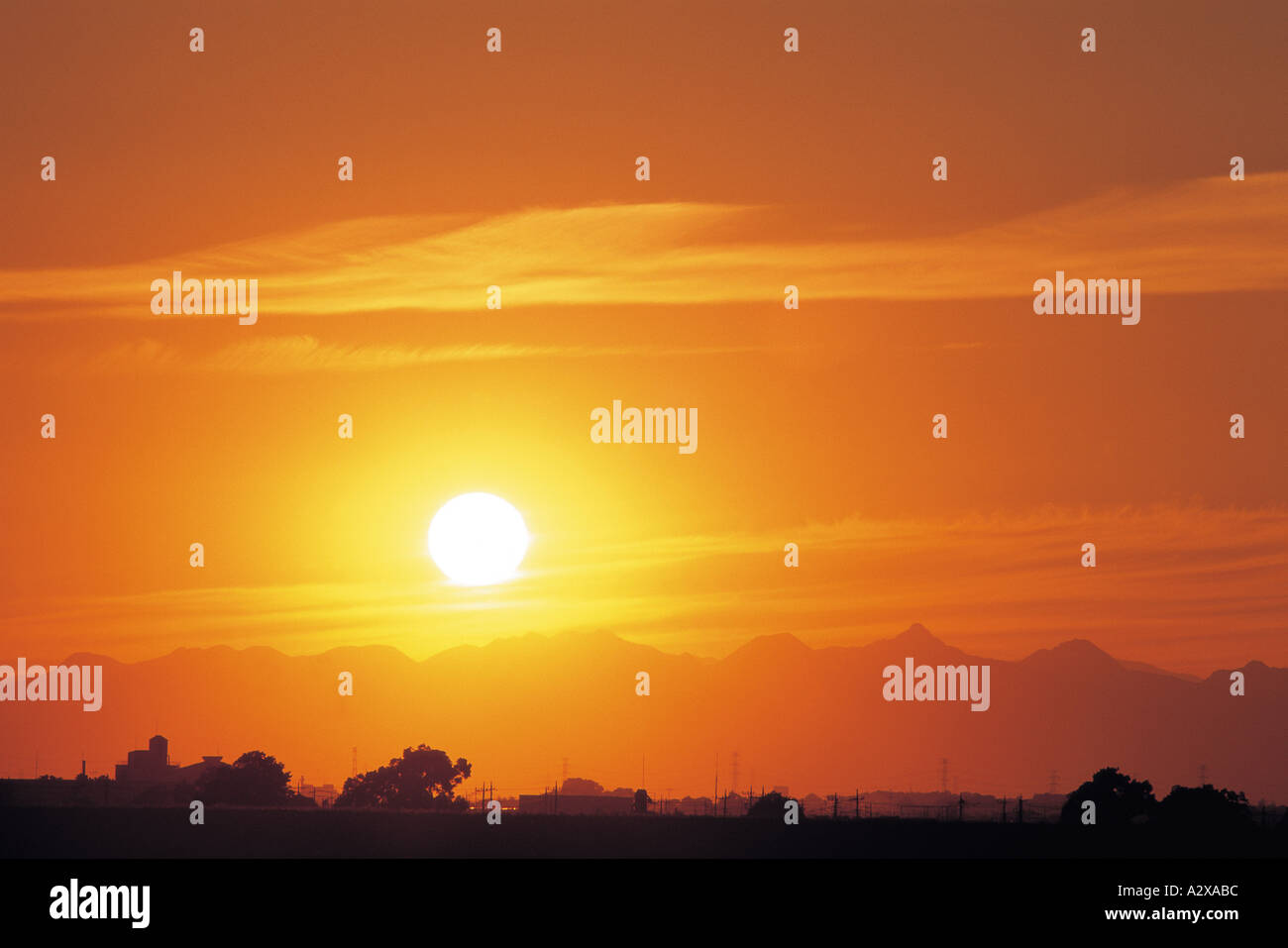 Sun Set Sun Rise Stock Photo - Alamy