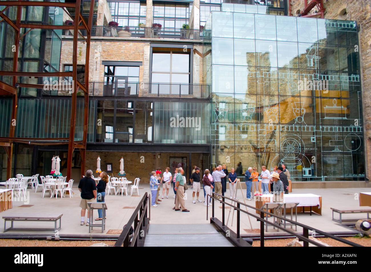 Courtyard of the Mill City Museum. Minneapolis Minnesota USA Stock ...