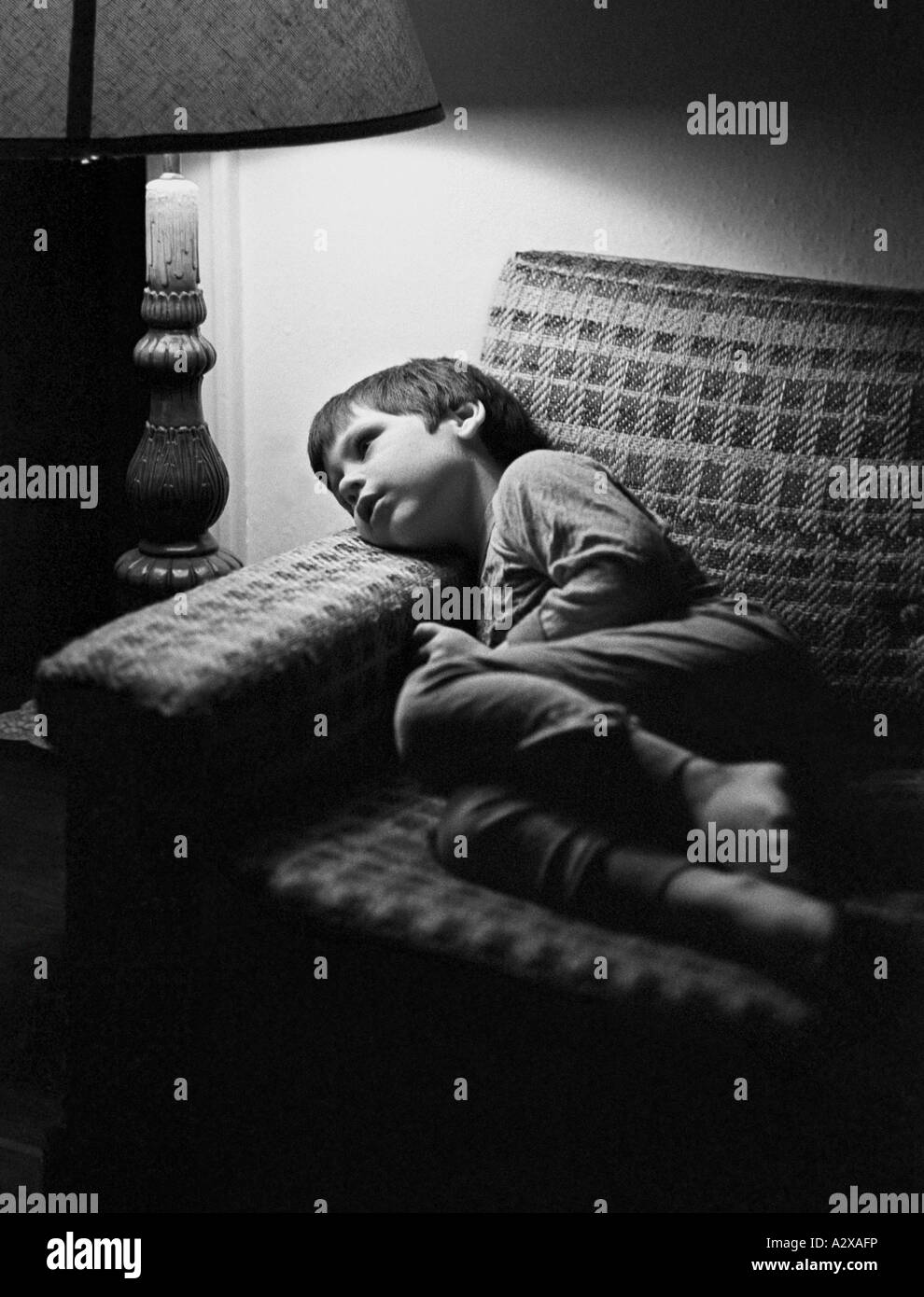 Child thoughtful Black and White Stock Photos & Images - Alamy