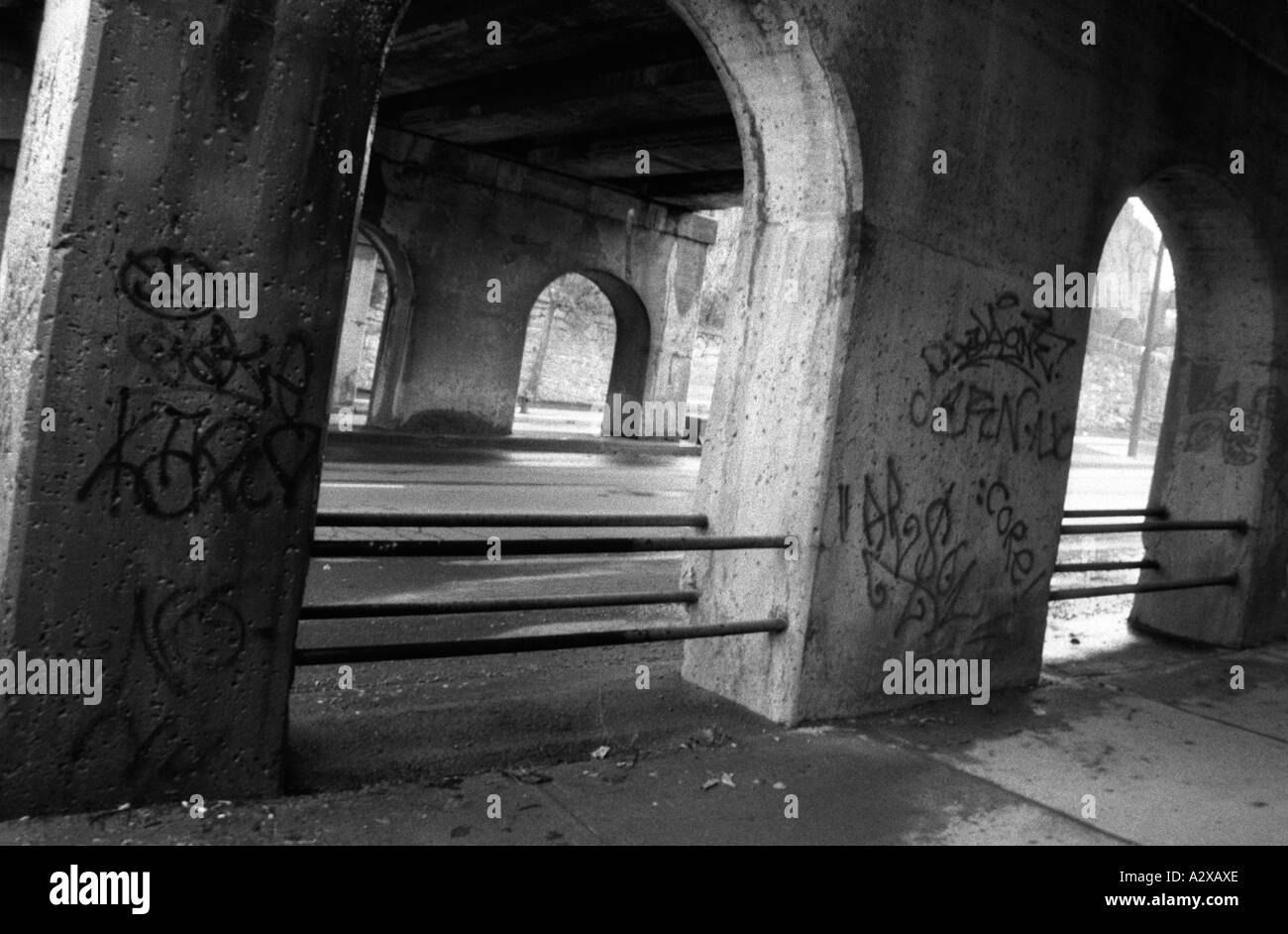 Urban underpass in Montreal Stock Photo - Alamy