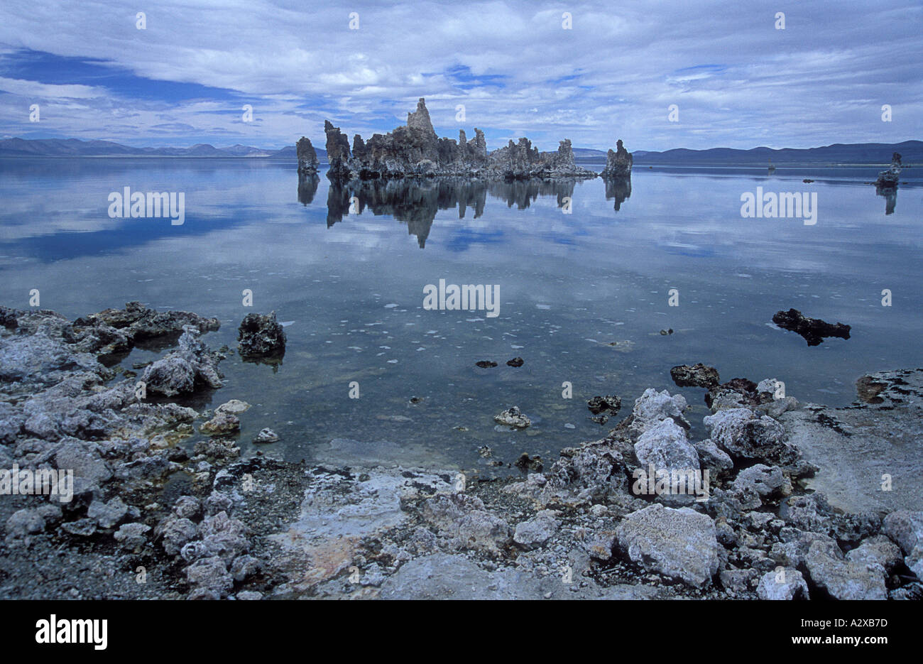 Tufa spires at Mono Lake California USA Stock Photo - Alamy