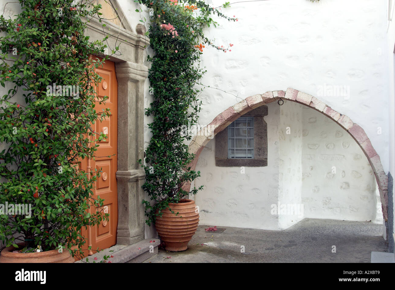 Historical and modern colorful doors on the island of Patmos Greece ...