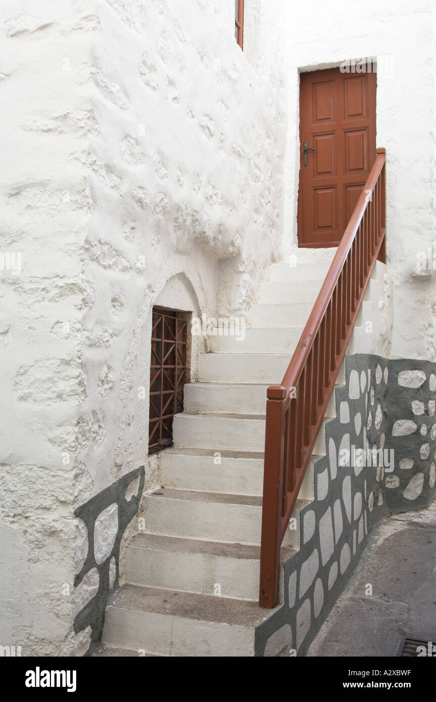 Historical and modern colorful doors on the island of Patmos Greece ...