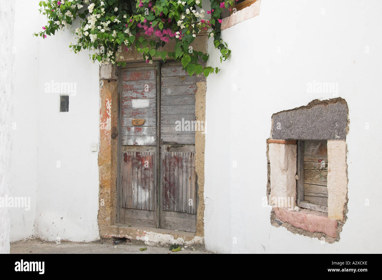 Historical and modern colorful doors on the island of Patmos Greece ...