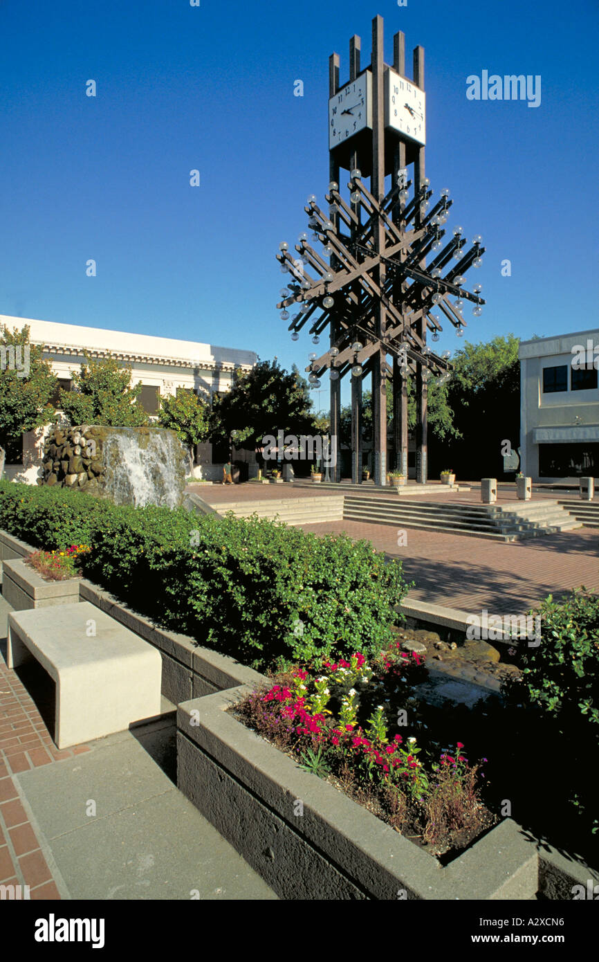 Elk233 1032 California Wine Country Napa First Street clock tower Stock ...