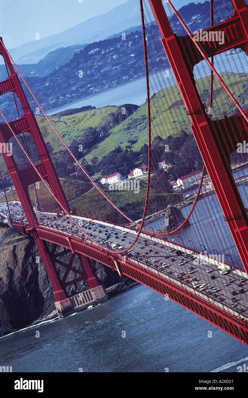 Rush Hour on Golden Gate Bridge San Francisco Stock Photo - Alamy