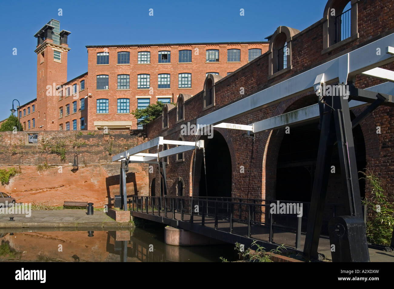Reconstruction of the coal wharf in the Castlefield basin Manchester It ...