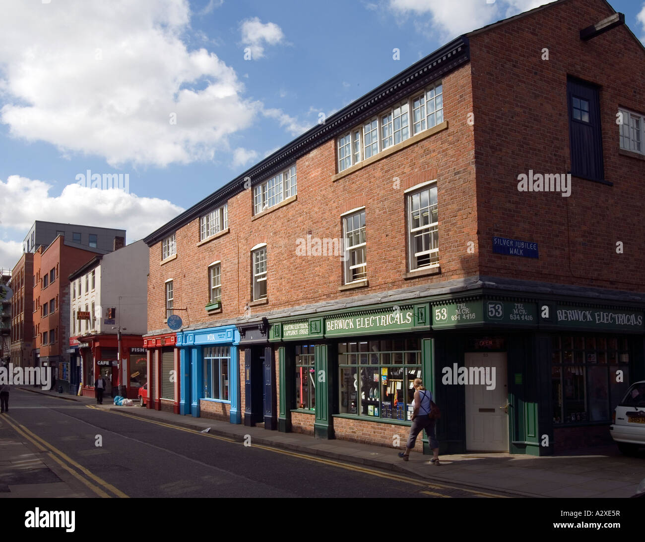 Recently refurbished C18th dwellings on Tib Street in the Northern ...