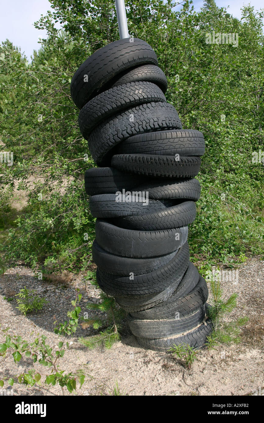 Worn out car tyres Stock Photo - Alamy