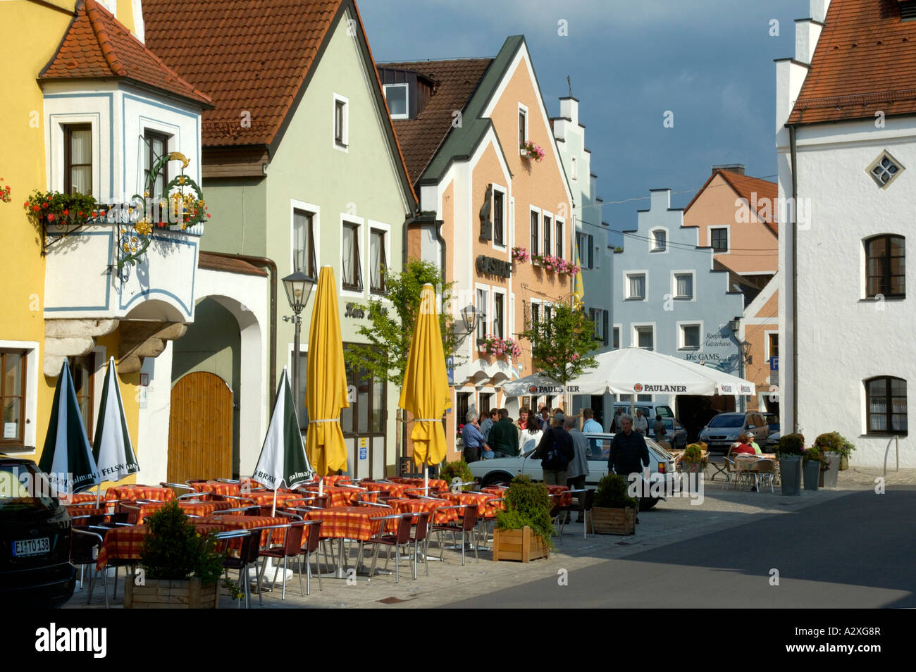 City center with typical gable roofs Beilngries Altmuehltal Upper ...