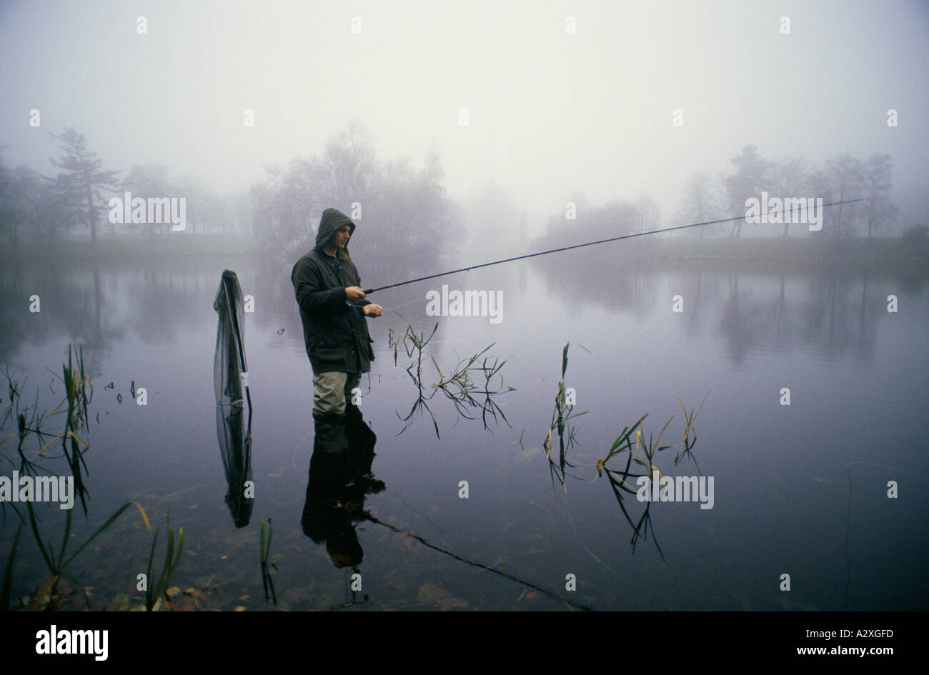 lake fishing in scotland Stock Photo - Alamy