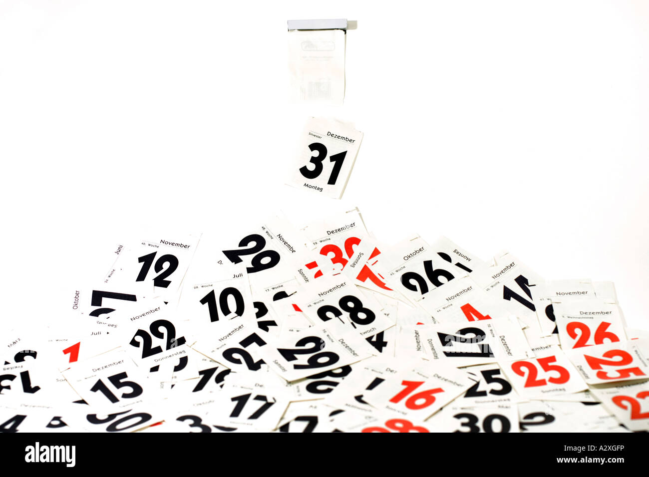 Last day of the year (31st of December) has end - tear-off calendar ...