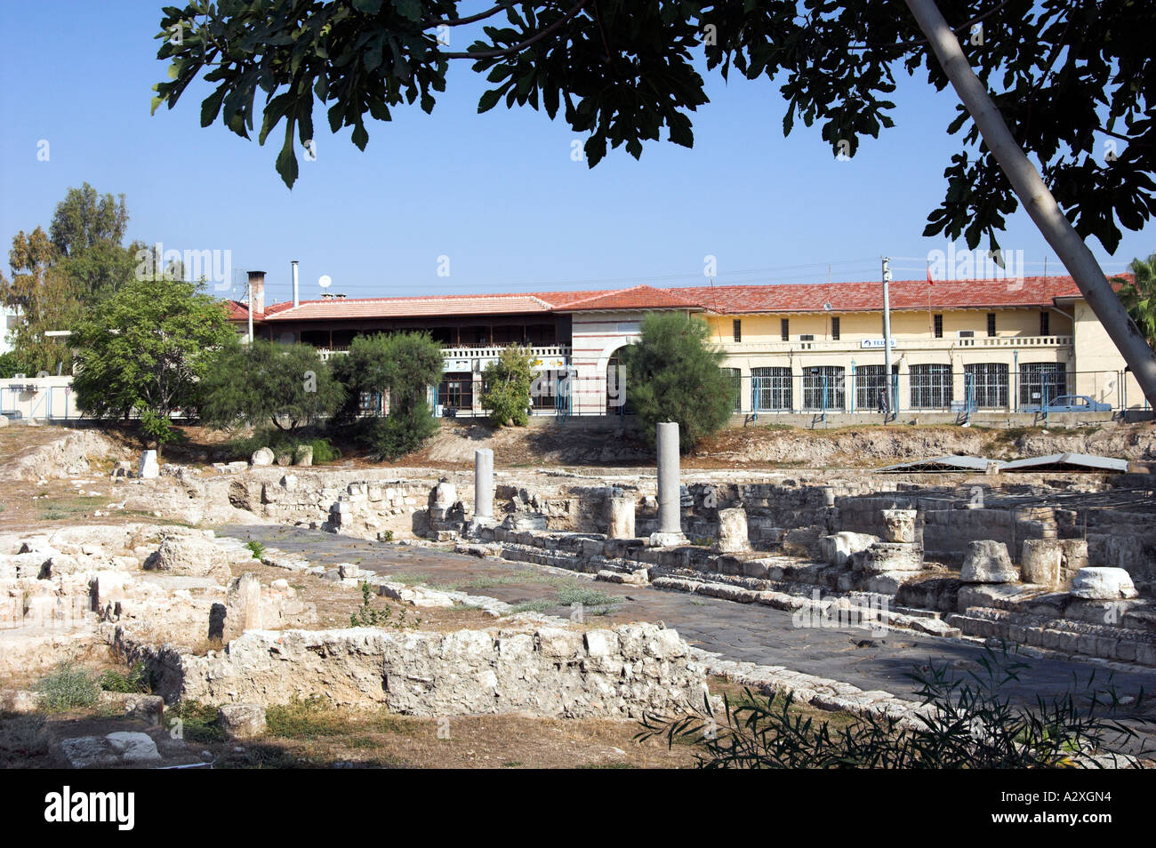 Excavations of an ancient street of Tarsus in the modern city of Tarsus ...