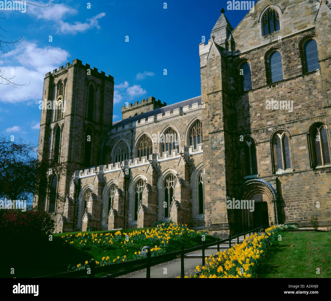 Southern facade of Ripon Cathedral, Ripon, North Yorkshire, England, UK ...