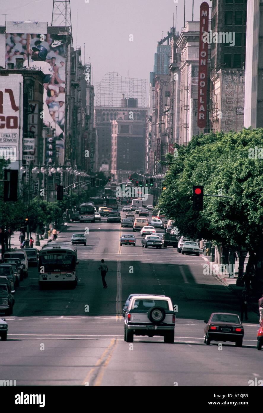 los angeles street scene with traffic Stock Photo - Alamy