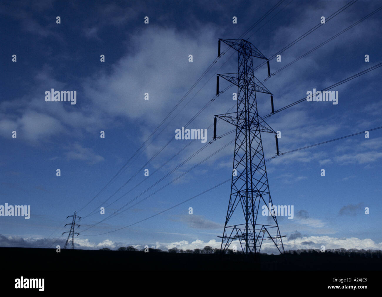 electricity pylons in vale of belvoir Stock Photo - Alamy