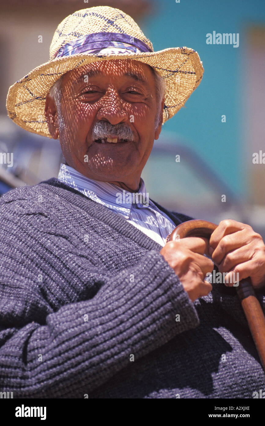 CHILE Mature man enjoying a day in the sun Vina del Mar Stock Photo - Alamy