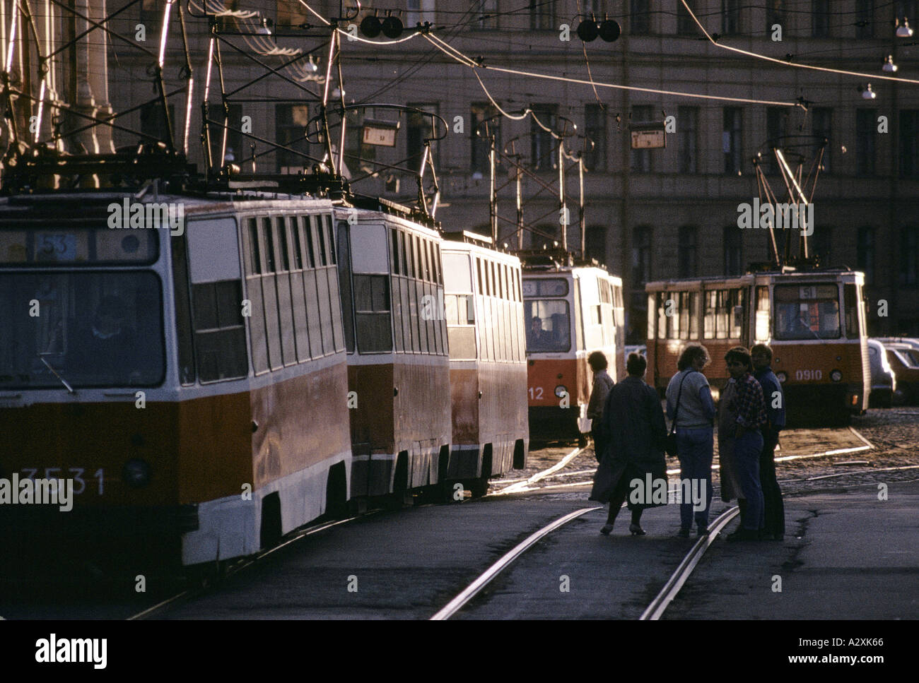 trams in st petersburg Stock Photo - Alamy