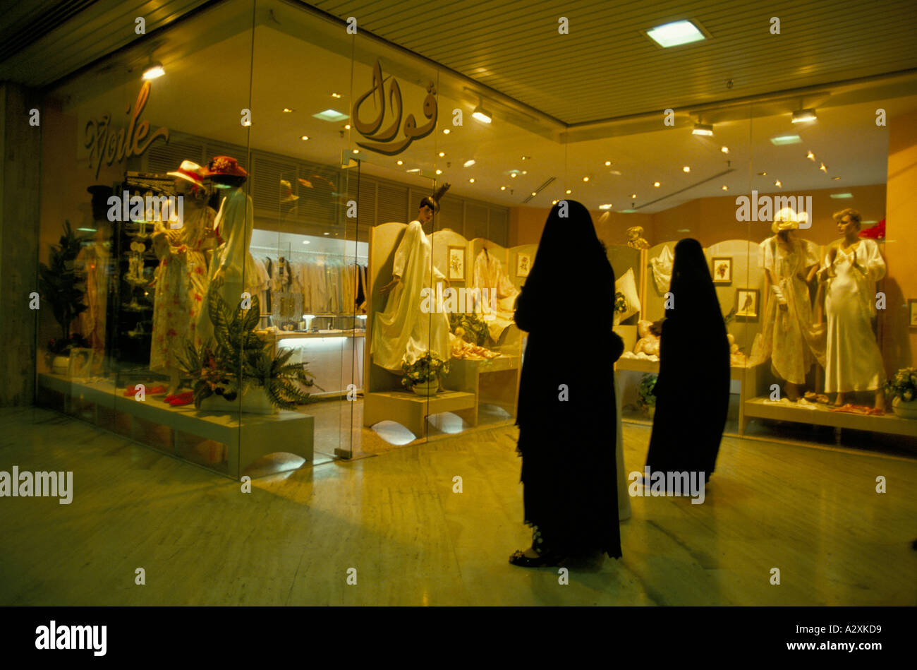 coverage of the gulf two women wearing black islamic chador s looking ...